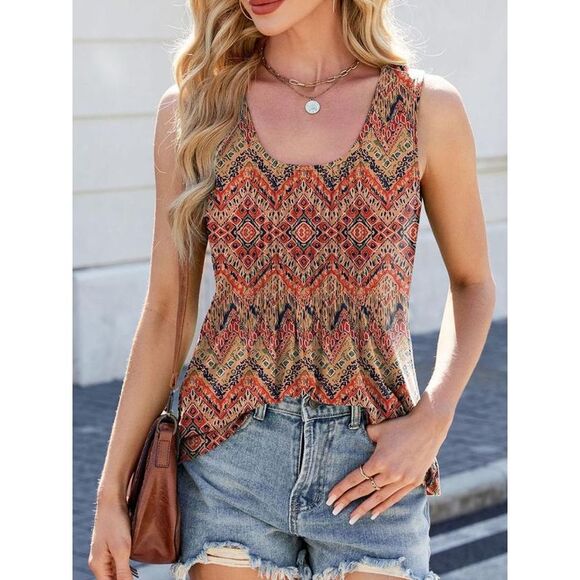 Everyday The Label | Tops | Everyday The Label Printed Scoop Neck Wide ...